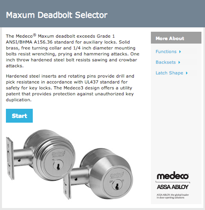 Medeco’s Online Deadbolt Selector Now Available | Locksmith Ledger