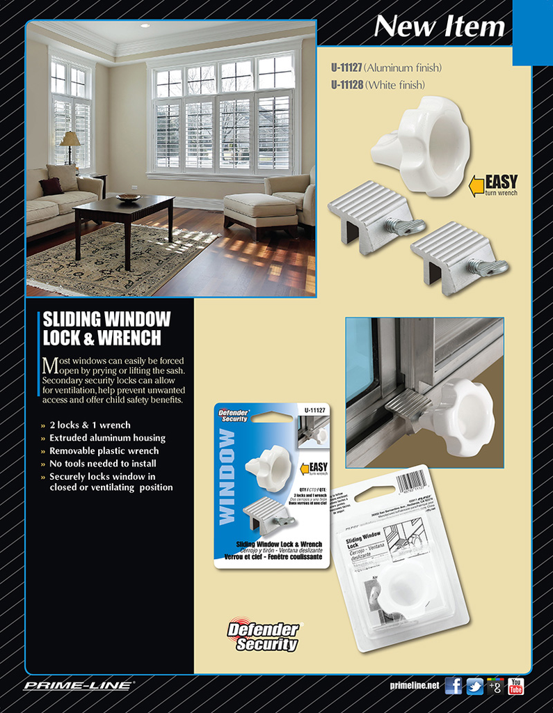 Prime-Line Introduces Wrench-Operated Window Lock | Locksmith Ledger