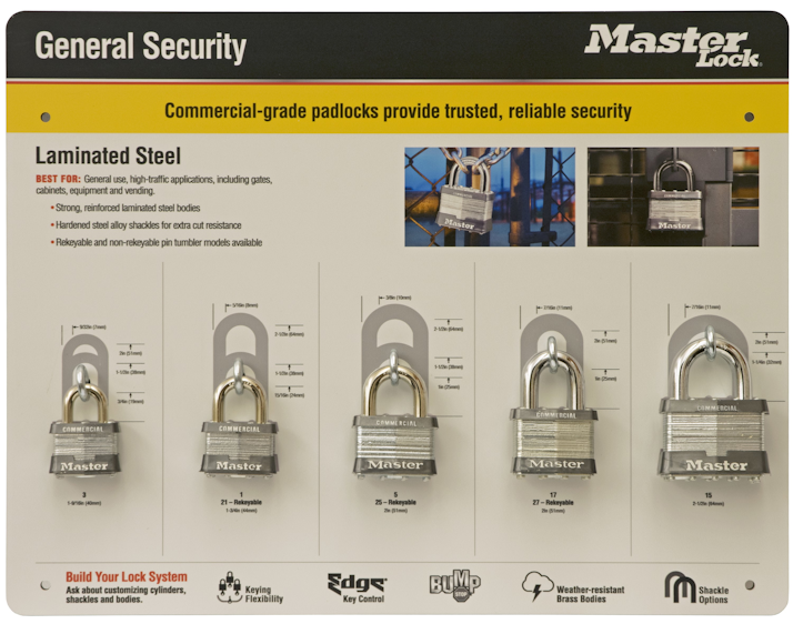 Master Lock Introduces New Locksmith Merchandise Display Boards ...